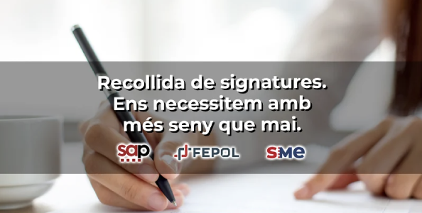 Recollida de signatures. Ens necessitem amb més seny que mai!